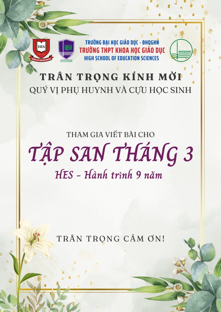 Thư mời viết bài cho tập san chia sẻ về hành trình 9 năm của HES